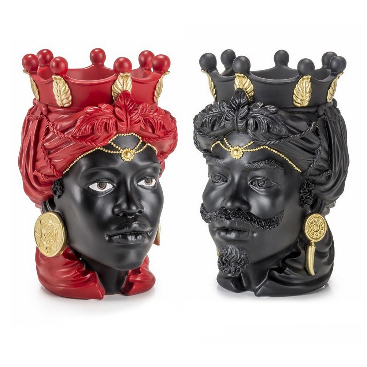 Palais Royal Coppia Portavasi Teste Di Moro Luxury Perfumes